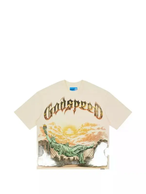 GODSPEED Graphic-print T-shirt - Neutrals