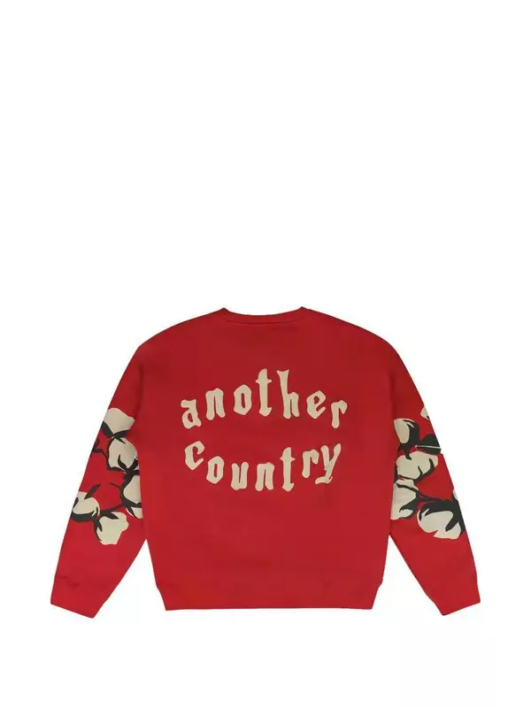 DENIM TEARS X Cactus Plant Flea Market Cactus Wreath Sweatshirt - Red