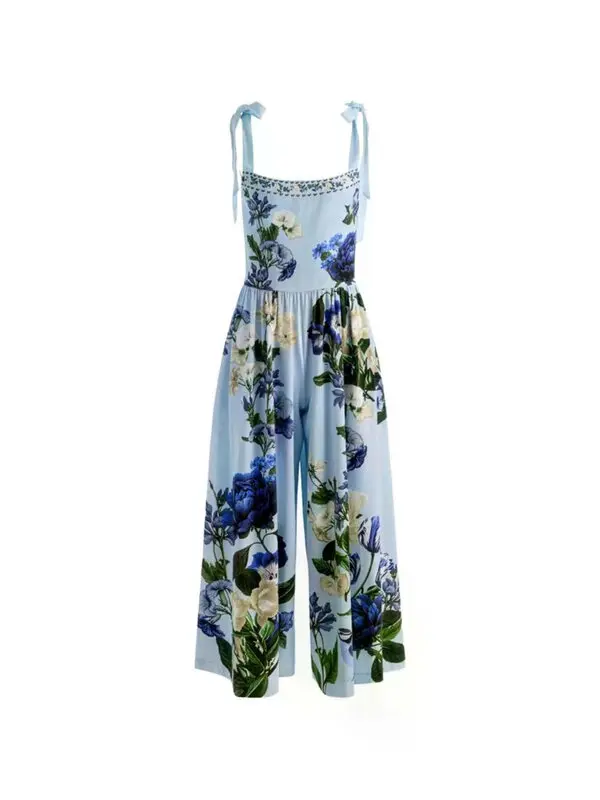 Alice + Olivia Rosalee Floral-print Jumpsuit