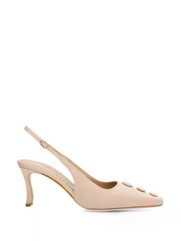 Manolo Blahnik Button-detail Slingback Pumps