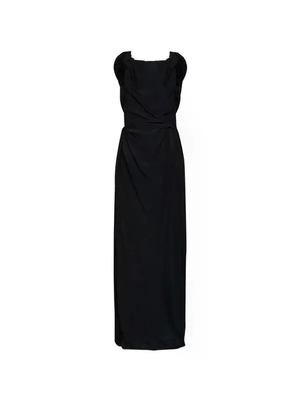 VIVIENNE WESTWOOD Draped Asymmetric Maxi Dress - Black