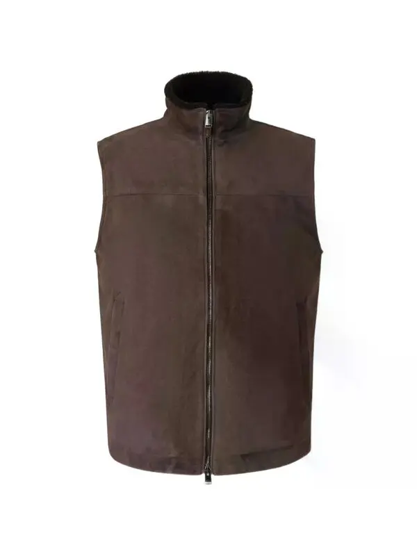 Canali Shearling-lined Suede Gilet