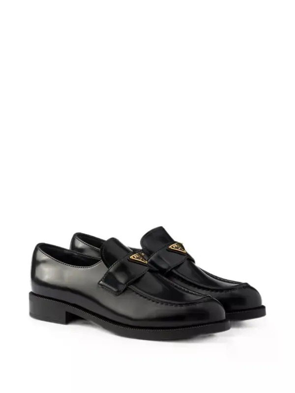 Prada Brushed Leather Loafers