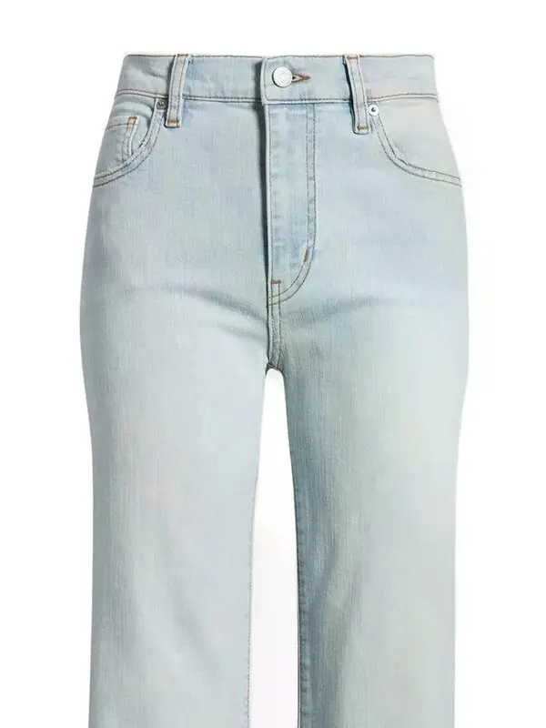 FRAME Icon Raw-edge Flared Jeans - Blue