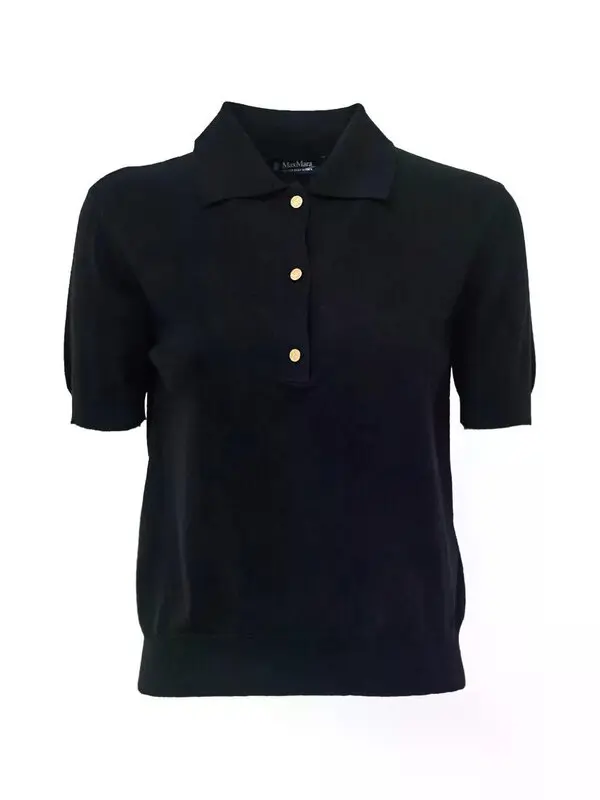 Max Mara Pomposa Short-sleeve Polo Shirt - Black