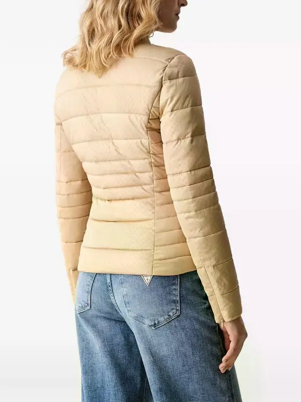 Guess Quilted Logo-plaque Puffer Jacket