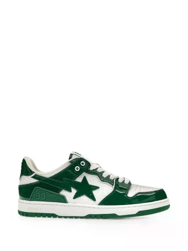 A BATHING APE Sk8 Sta Monogram Sneakers - Green