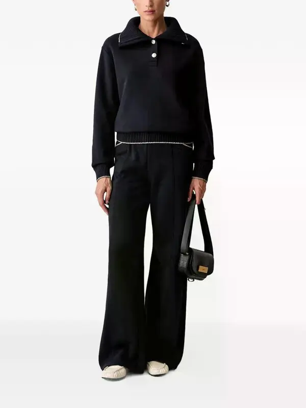 Guess Ribbed-collar Logo-embroidered Jumper