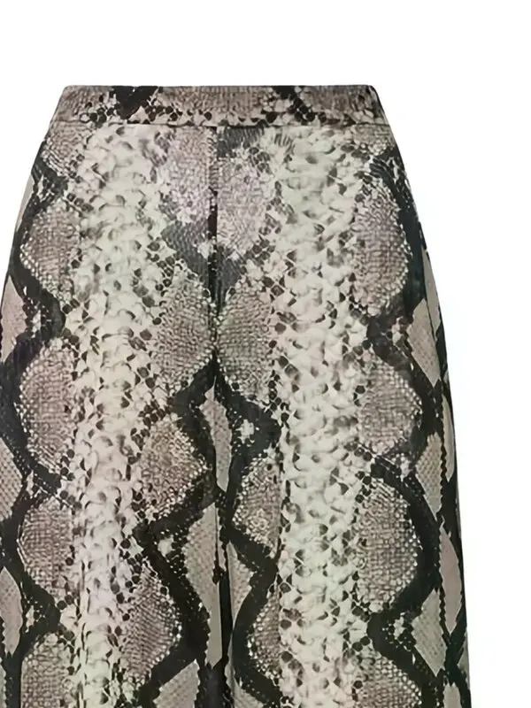 Lapointe Python-print Mesh Wide-leg Trousers