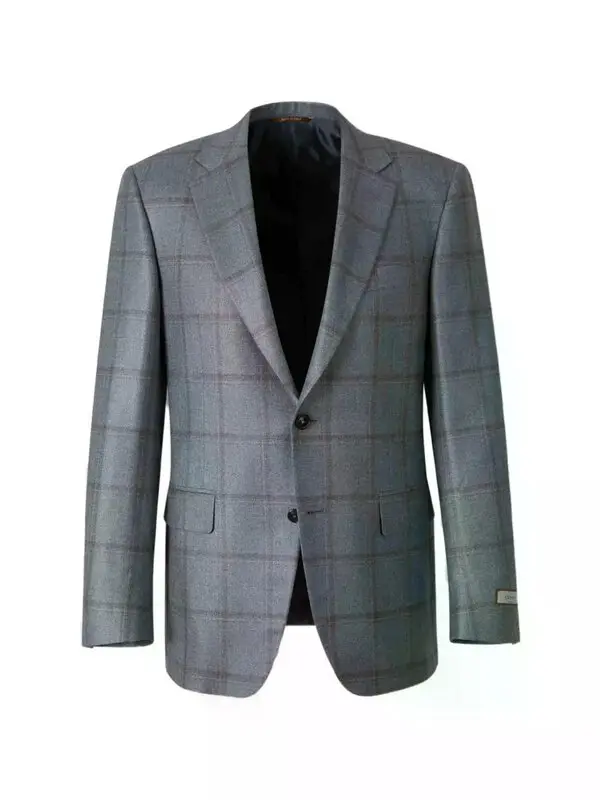 Canali Check-pattern Single-breasted Blazer