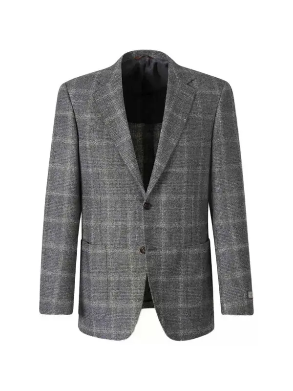 Canali Check-pattern Single-breasted Blazer