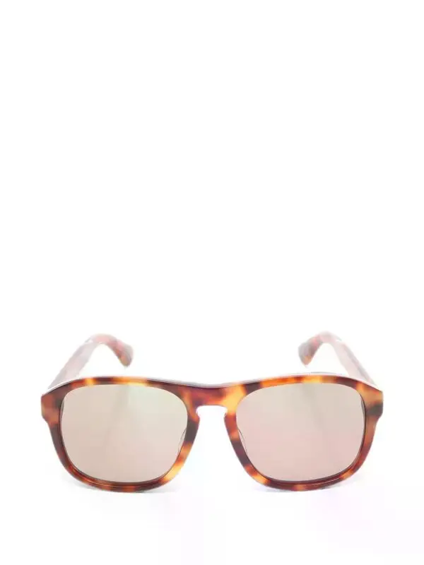 Gucci 2020s Squared-frame Sunglasses - Brown