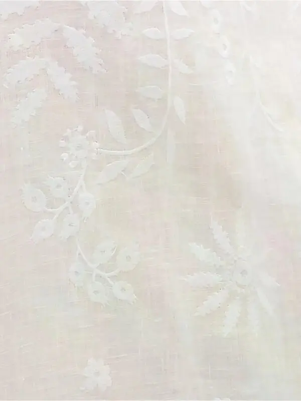 ERES Aigue-marine Embroidered Linen Mini Dress