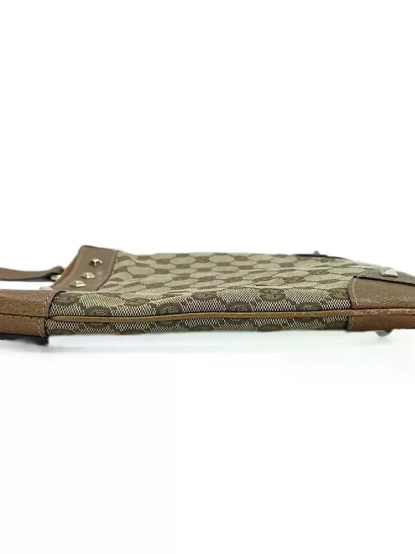 Gucci 2000s Gg Canvas Studded Shoulder Bag