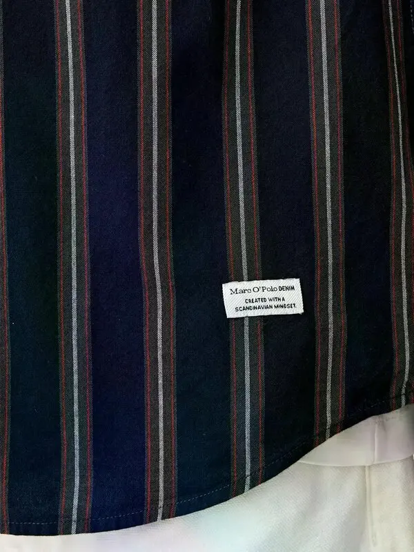 Marc O'polo Vertical-stripe Chest-pocket Shirt