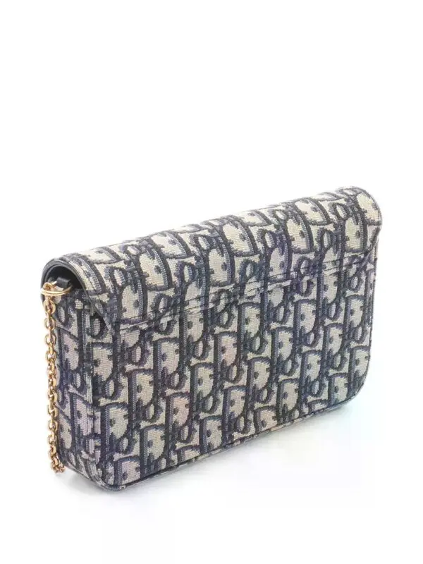 Dior Medium Saddle Oblique Jacquard Canvas Crossbody Bag - Blue