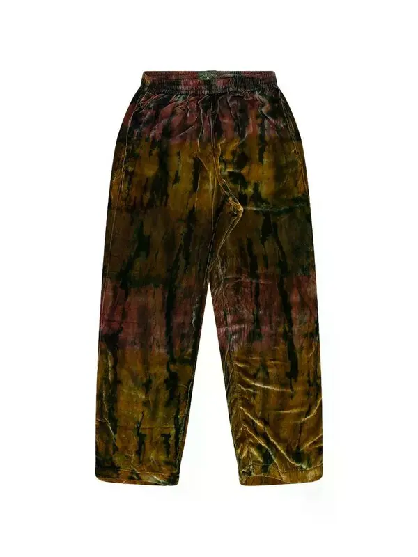 DENIM TEARS Tie-dye Velour Track Pants - Brown