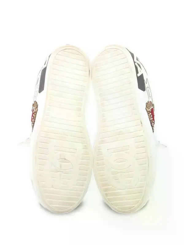 Dolce & Gabbana Leather Embellished Low-top Sneakers