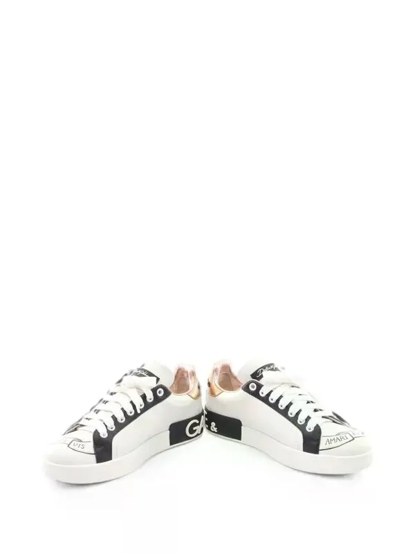 Dolce & Gabbana Leather Embellished Low-top Sneakers