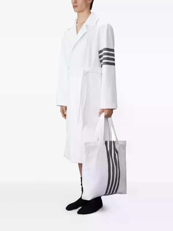Thom Browne Velour 4-bar Tote Bag