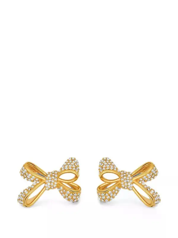 Oscar De La Renta Bow Crystal-embellished Earrings