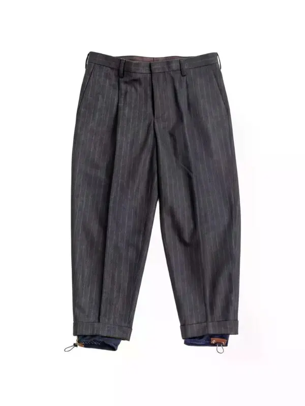 Kolor Pinstripe Pleated Trousers - Grey