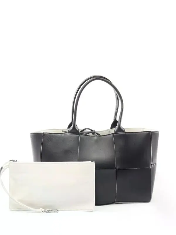 Bottega Veneta 2010s Arco Intrecciato Tote Bag - Black