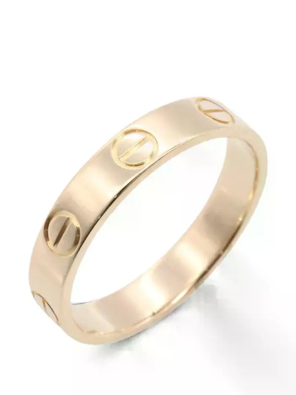 Cartier 18k Rose Gold Love Band Ring - Pink