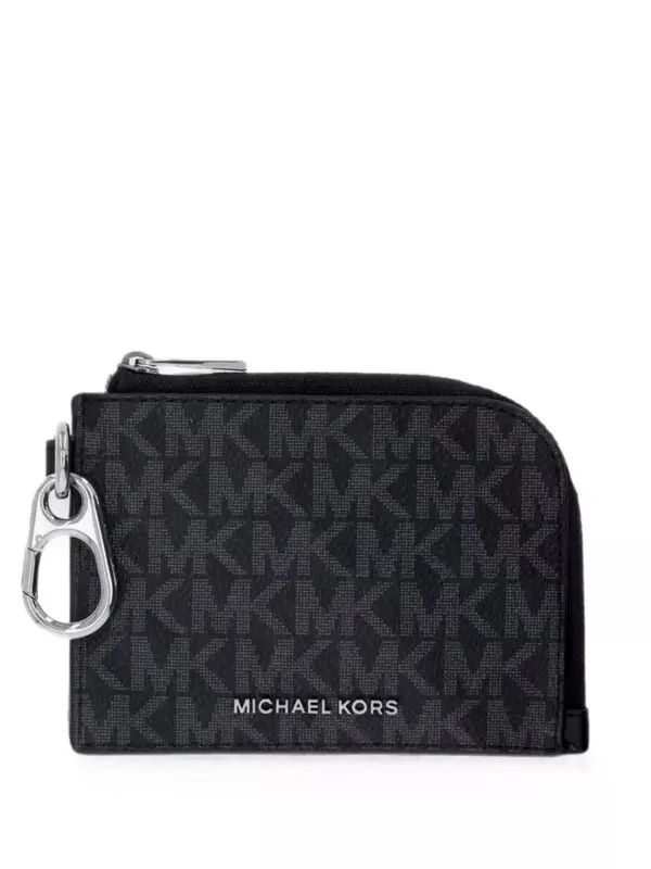 Michael Kors Monogram-pattern Cardholder - Black