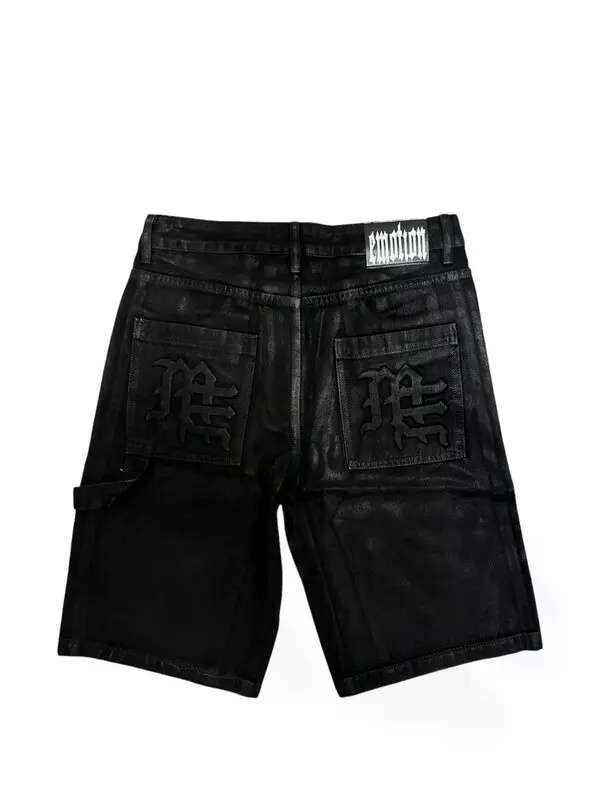 Mixed Emotion Logo-patch Shorts - Black