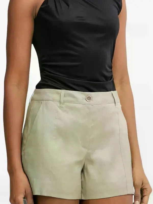 Guess Logo-plaque Tailored Shorts - Neutrals