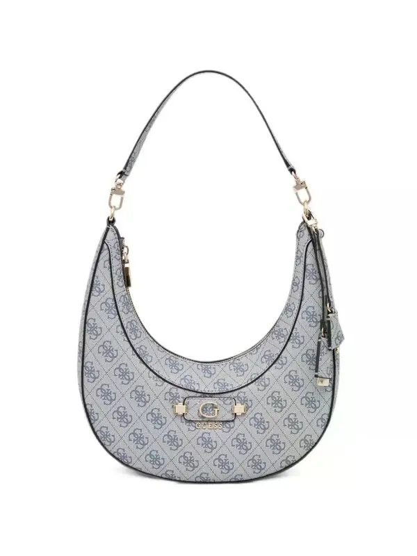 Guess Lindsey Logo-print Crescent Shoulder Bag - Grey