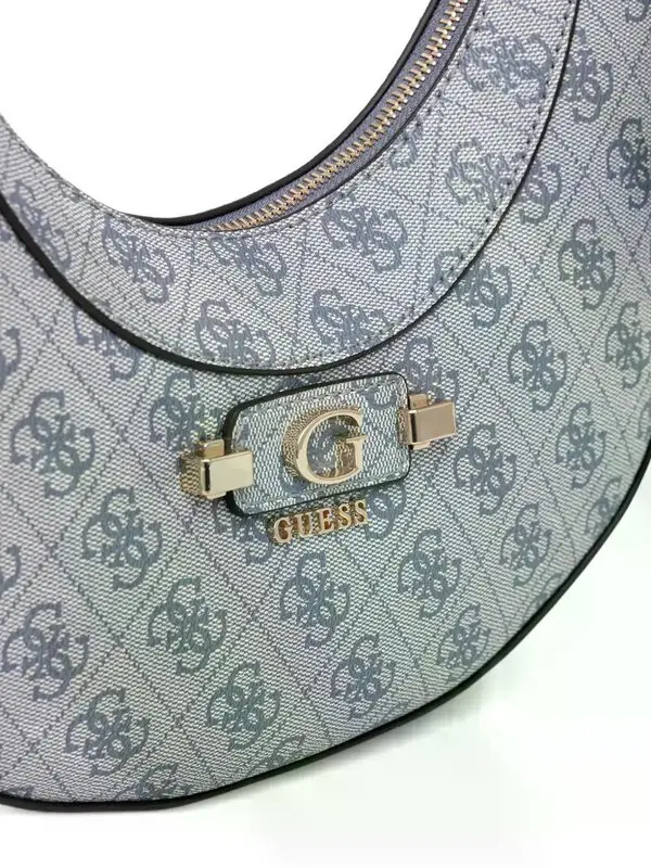 Guess Lindsey Logo-print Crescent Shoulder Bag