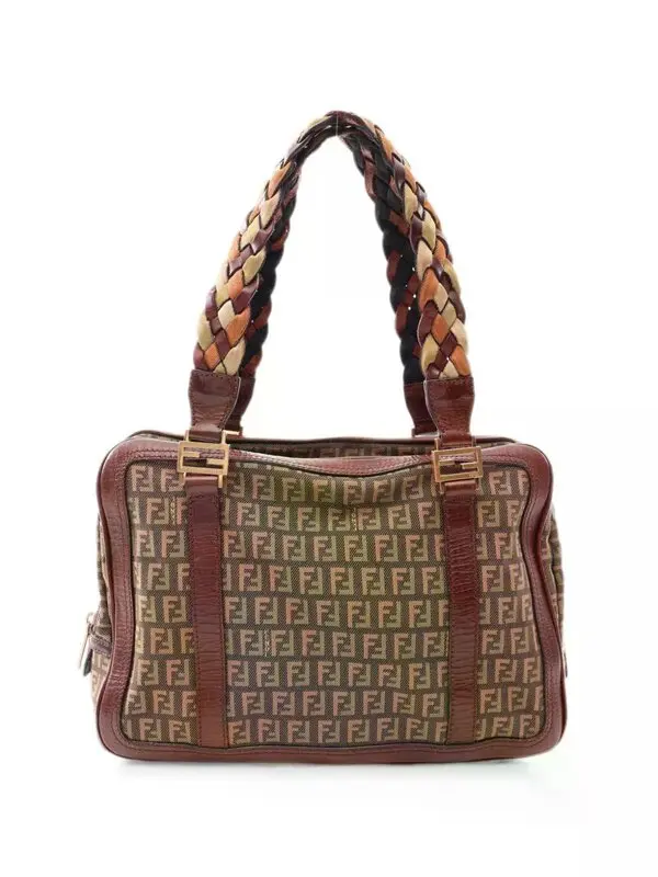 Fendi 2000s Mini Boston Zucchino Tote Bag - Green