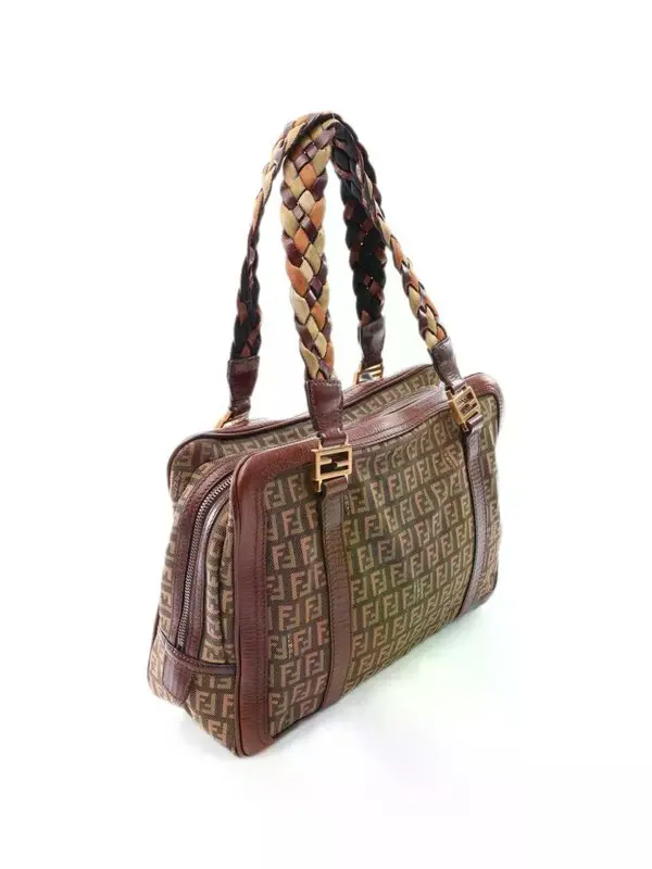 Fendi 2000s Mini Boston Zucchino Tote Bag