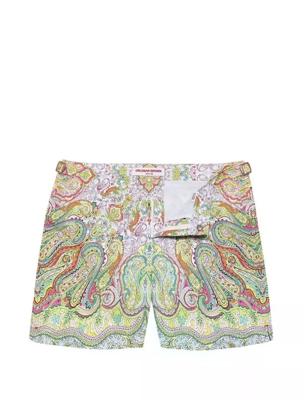 Orlebar Brown Bulldog Paisley-print Swim Shorts - Green