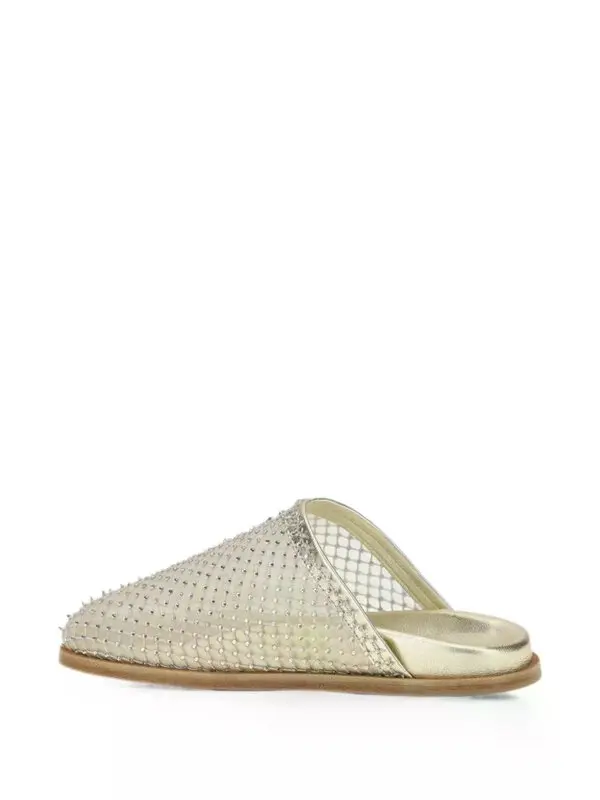 FORTE_FORTE Rhinestone-embellished Mesh Mules