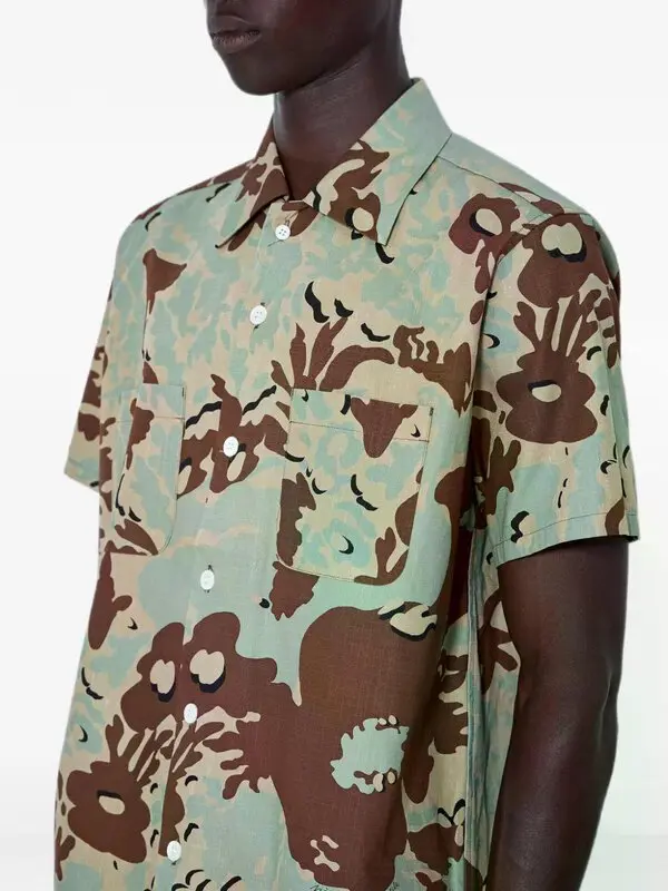 NOMARHYTHM Camouflage-print Short-sleeve Shirt
