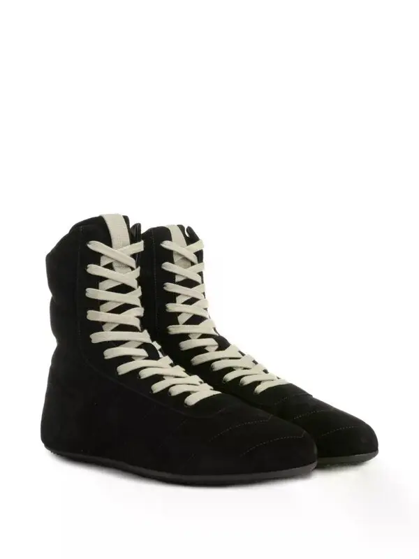 Rick Owens Chevron-quilted High-top Sneakers