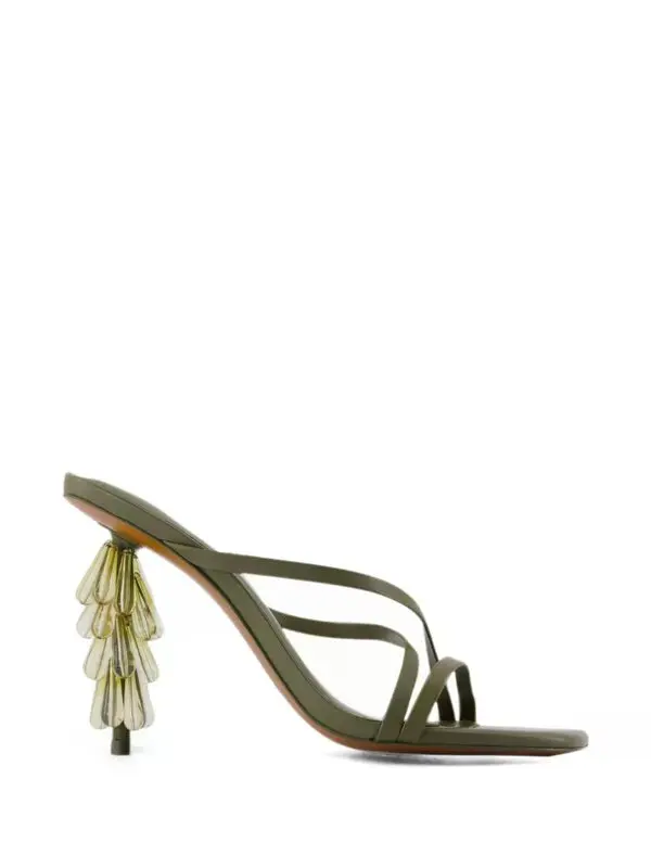 Cult Gaia Sage Strappy Sandals - Green