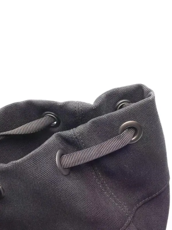 Bottega Veneta 2000s Intrecciato Striped Backpack - Black