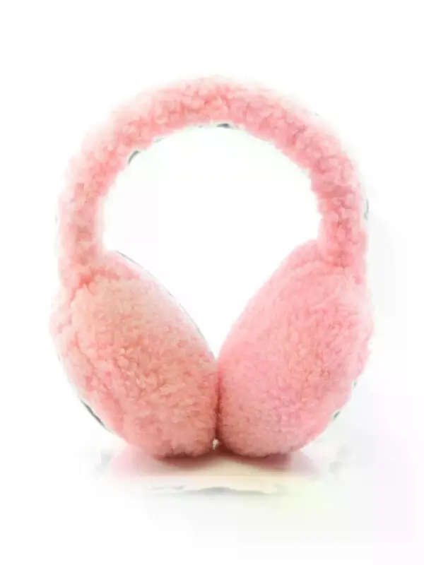 Gucci 2010s Double G Shearling Earmuffs - Pink