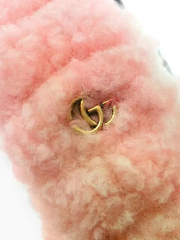 Gucci 2010s Double G Shearling Earmuffs