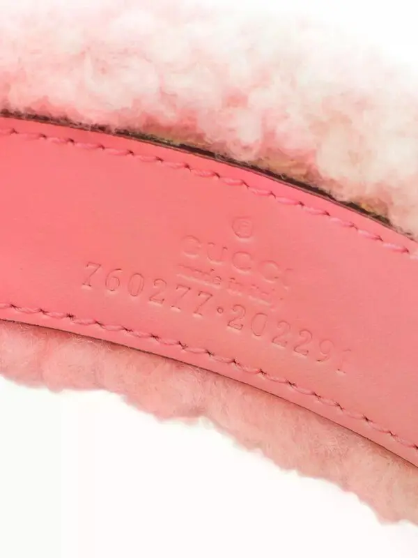 Gucci Shearling Earmuffs With Double G Logo