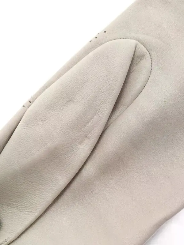 Hermès 2010s Perforated-logo Leather Gloves