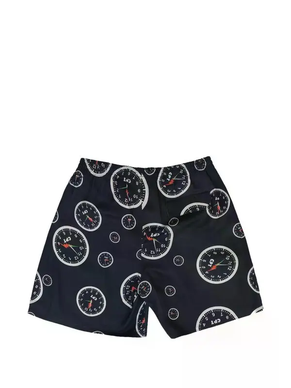 DENIM TEARS Cpt Clock-print Shorts