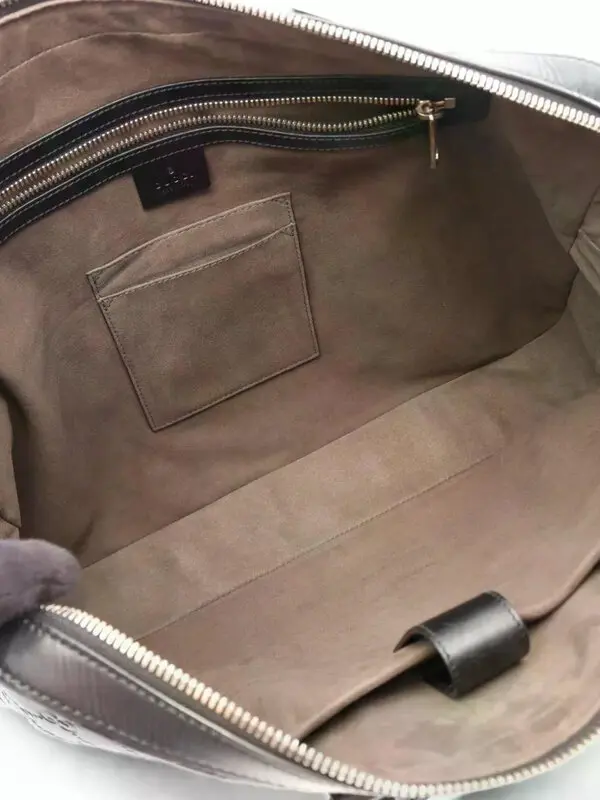 Gucci Logo Pattern Briefcase - Black