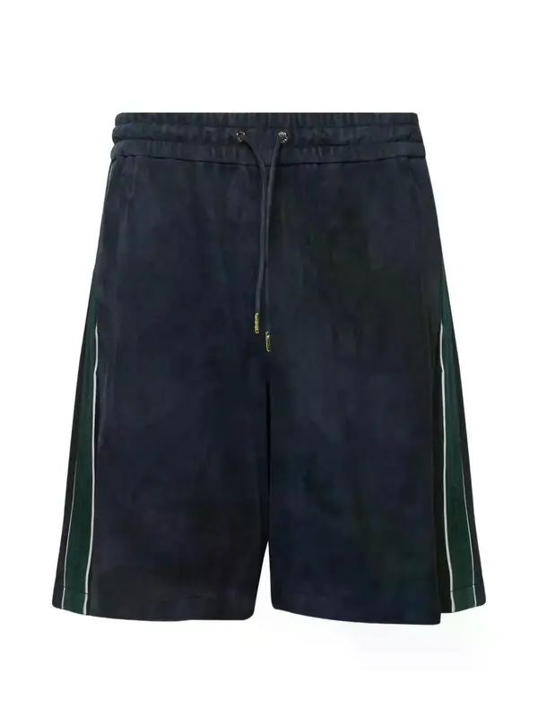 Casablanca Suede Side Stripe Shorts - Blue