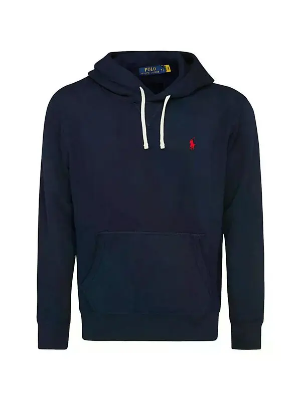 Polo Ralph Lauren Logo-embroidered Drawstring Hoodie - Blue