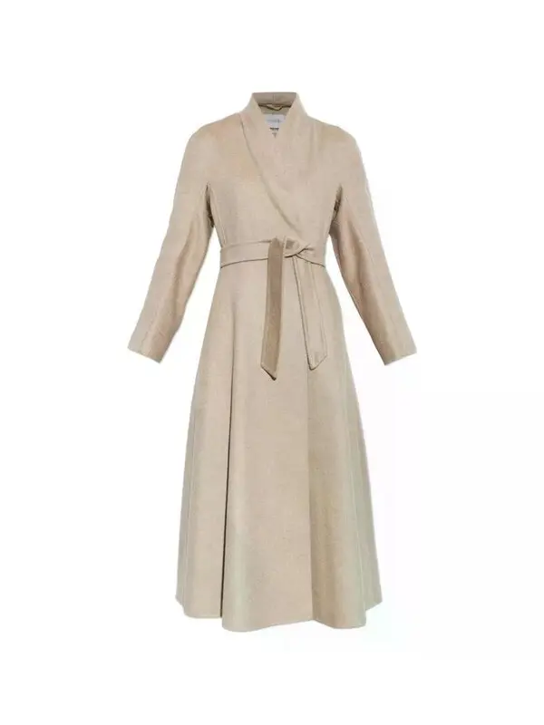 Max Mara Belted Cashmere Coat - Neutrals